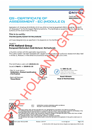Quality System, Certificate of Assesment EC (Module D) – Nereus ...