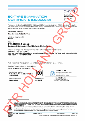 EC Type Examination Certificate (Module B) – Embarkation Type Nereus ...